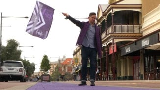 The purple brick road