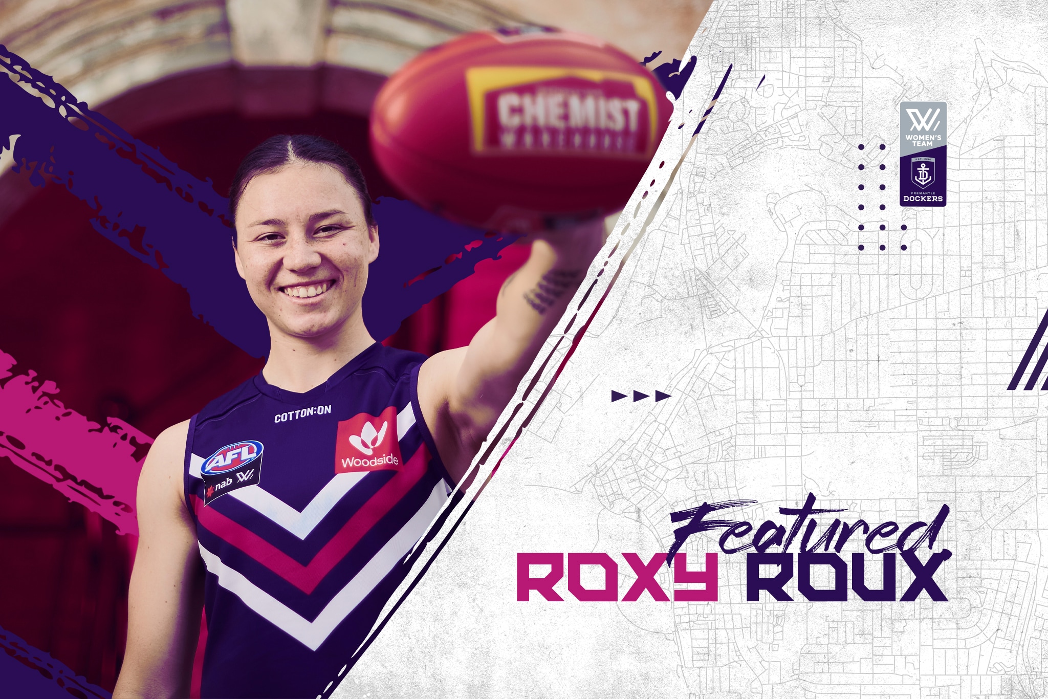 Roxy Roux is playing footy with her heroes