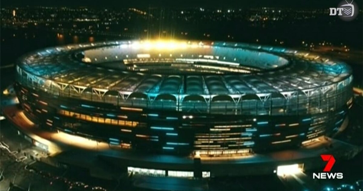Perth Stadium's epic light show